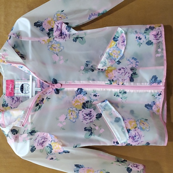 Joules | Jackets & Coats | Joules Transparent Floral Print Raincoat ...